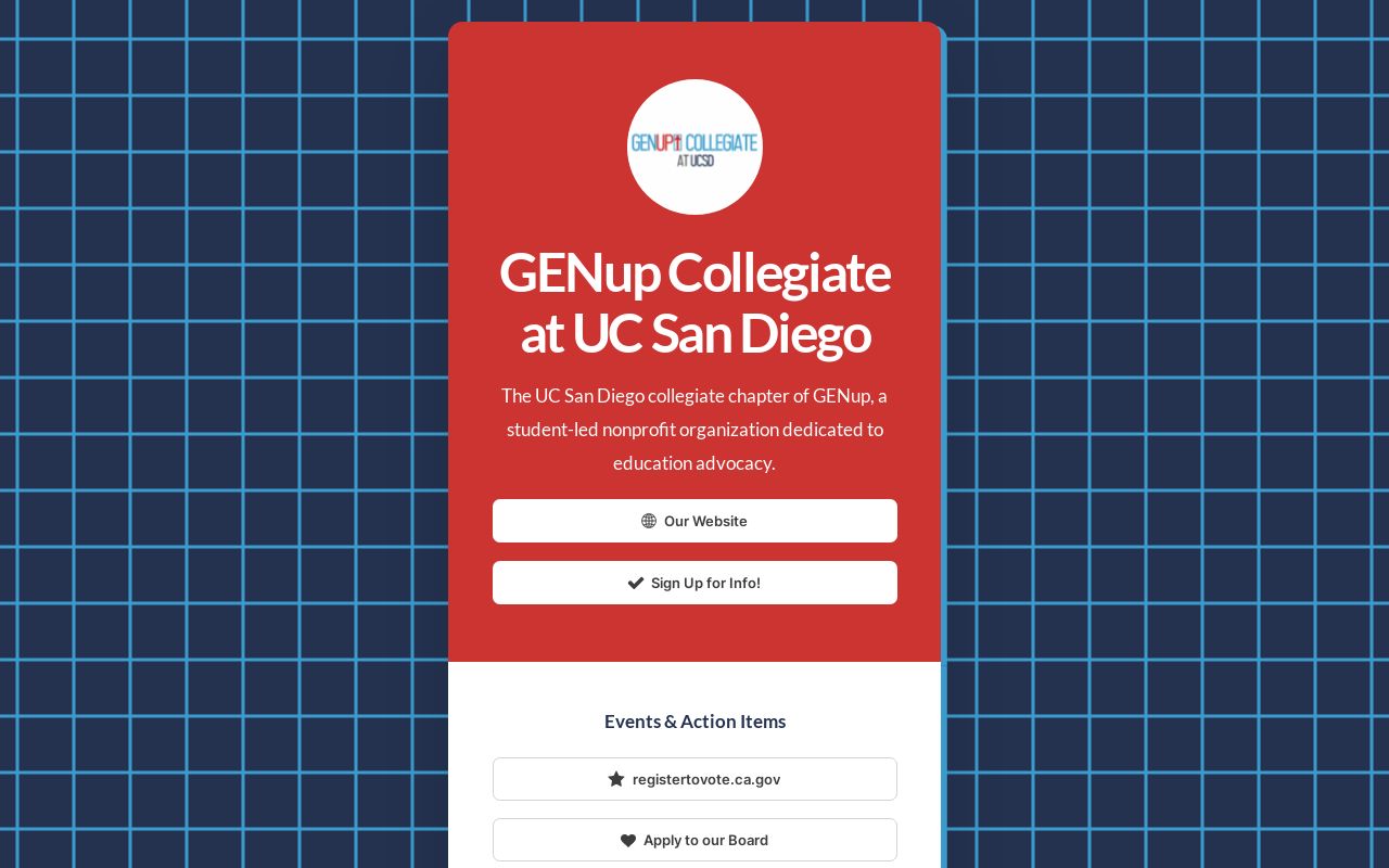 GENup Collegiate at UC San Diego